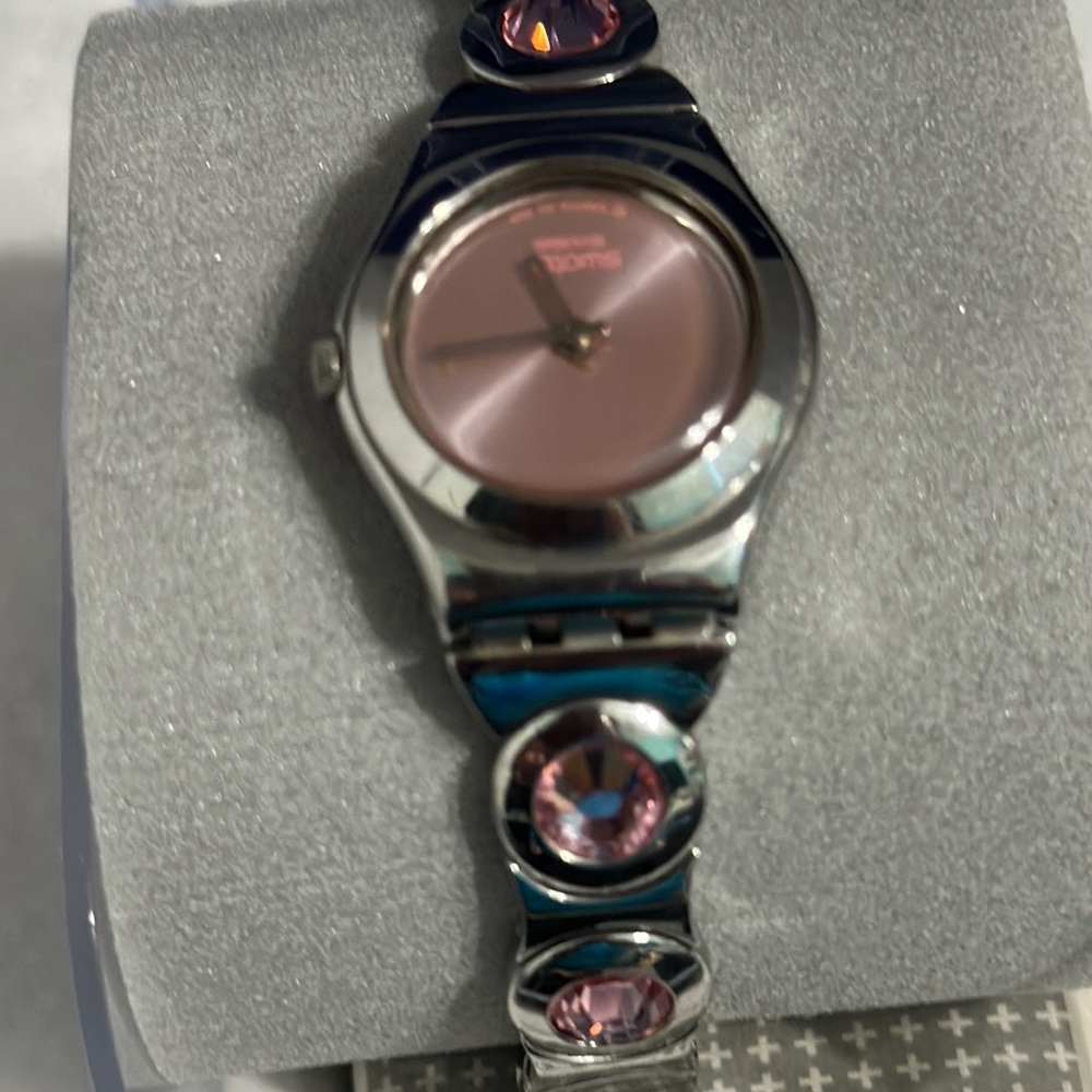 Vintage Swatch Ladies Irony With Pink Face - Gem
